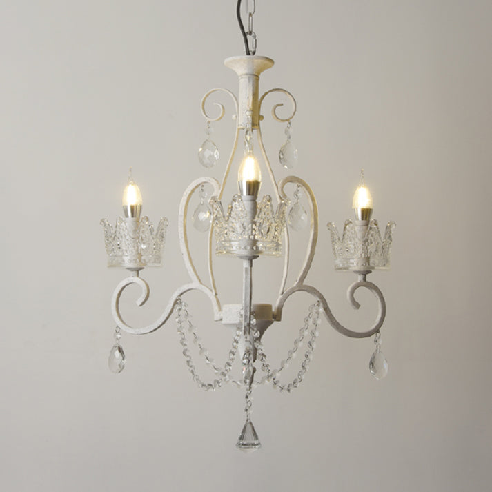 Candelabra Metal Ceiling Lighting Vintage Living Room Chandelier Light ...