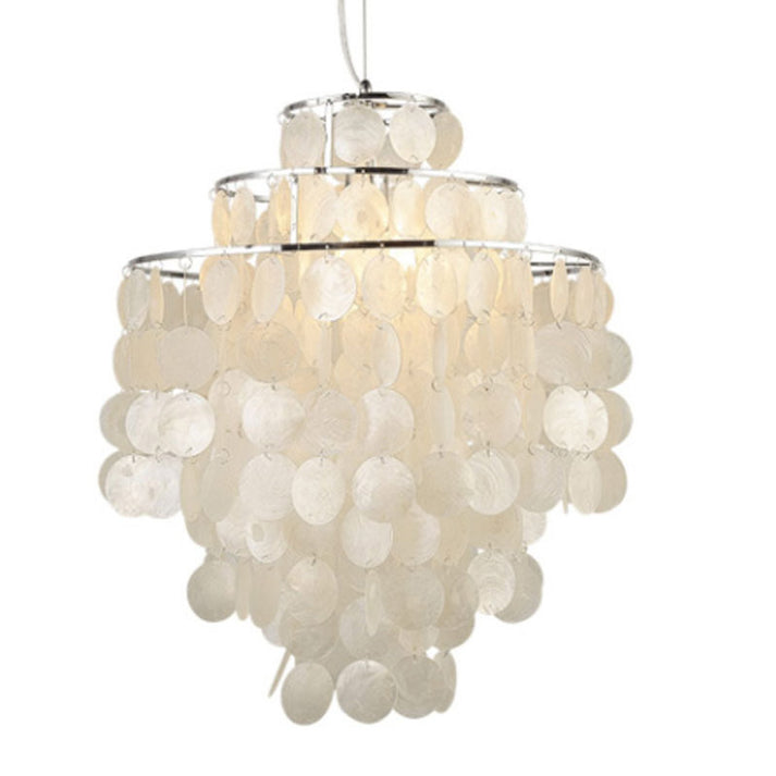 Shell Hanging String Ceiling Lighting Traditional Restaurant Chandelier ...