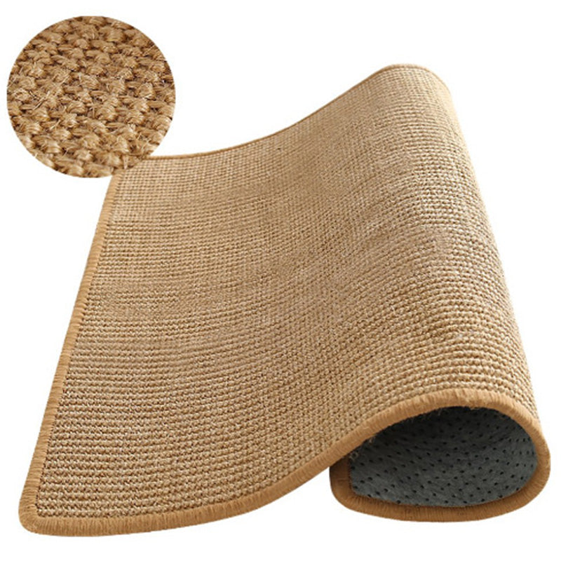 Rustic Plain Rug Multi-Colored Jute Rug Natural Fiber Handwoven Area ...