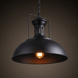 Metallic Pot Cover Pendant Light Antique 1-Light Restaurant Hanging ...