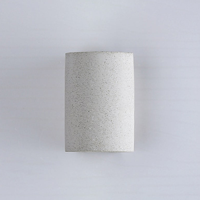 Half Cylinder Living Room Sconce Lighting Cement Minimalistic LED Wall ...
