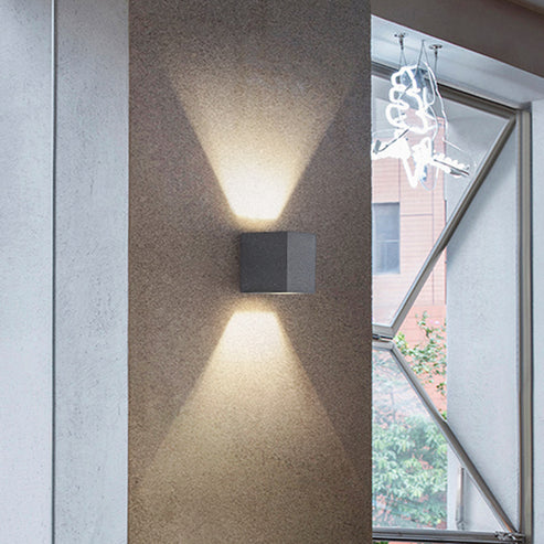 Rectangle Shaped LED Wall Lighting Simplicity Cement Corridor Sconce ...