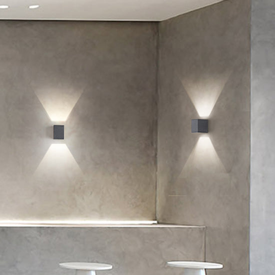 Rectangle Shaped LED Wall Lighting Simplicity Cement Corridor Sconce ...