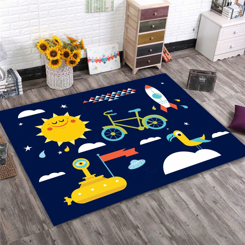 Multi-Color Childrens Room Rug Cute Cartoon Animal Print Carpet ...