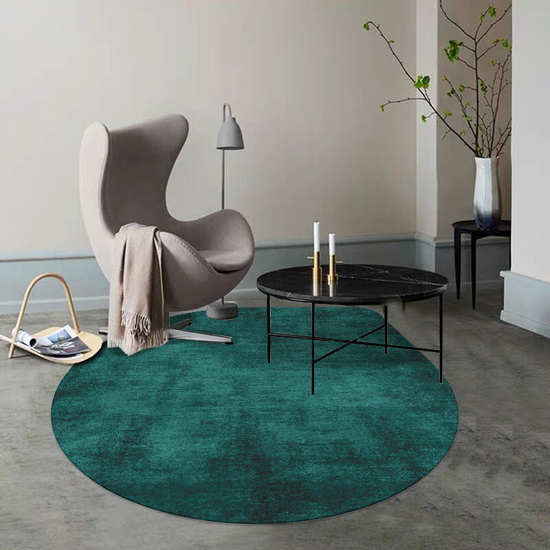 Irregular Shape Solid Color Rug Multi Colored Simple Carpet Cotton ...