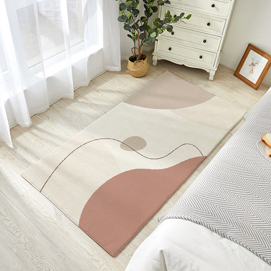 Simple Color Block Rug Multi-Colored Polypropylene Area Carpet Easy ...
