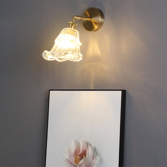 Industrial Shaded Wall Mount Light Single Clear Glass Wall Light ...