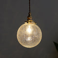 Industrial Sphere Ceiling Light Single Clear Glass Hanging Pendant ...