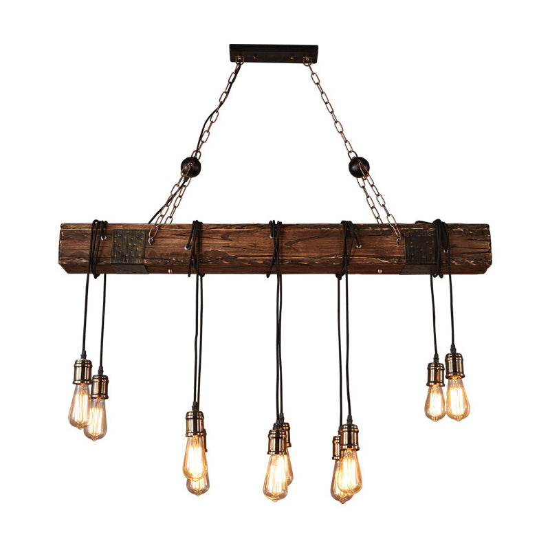Open Bulb Metallic Pendant Light Vintage Style Restaurant Hanging ...