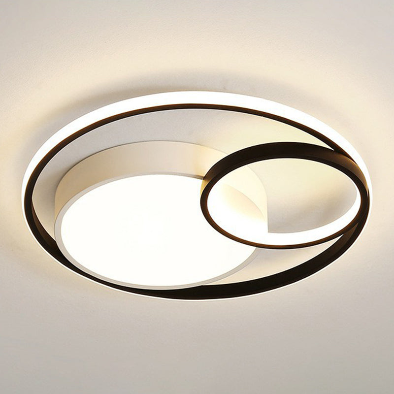 Modern Style Circle Flush Light Acrylic Study Room LED Flush Ceiling ...