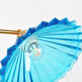 Blue Ribbed Glass Cone Island Pendant Light Traditional 3 Lights Dining ...