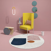 Creative Bedroom Rug Multi-Color Colorblocked Carpet Polypropylene ...