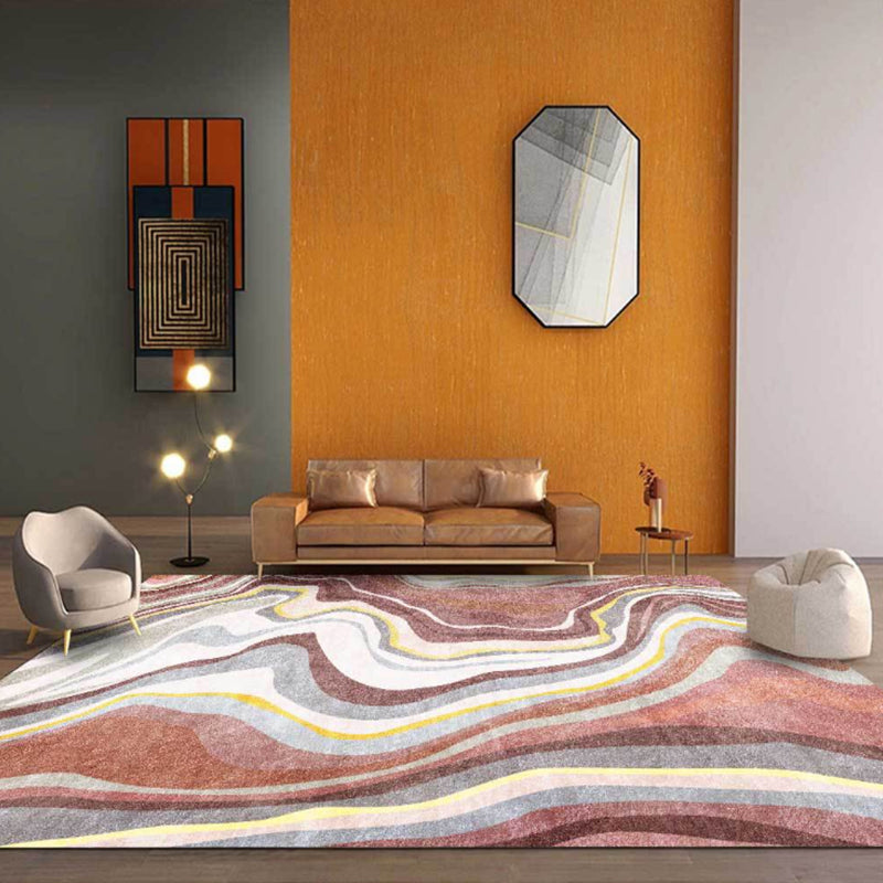 Multi Colored Abstract Rug Polypropylene Chinese Carpet Easy Care Pet ...