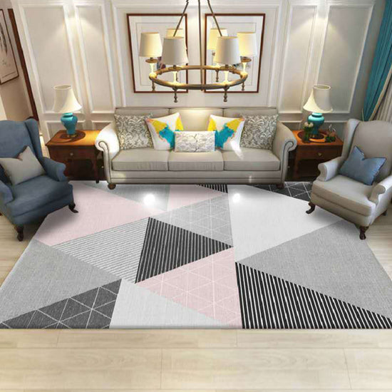 Luxury Living Room Rug Multi Colored Plant Pattern Carpet Polypropylene ...