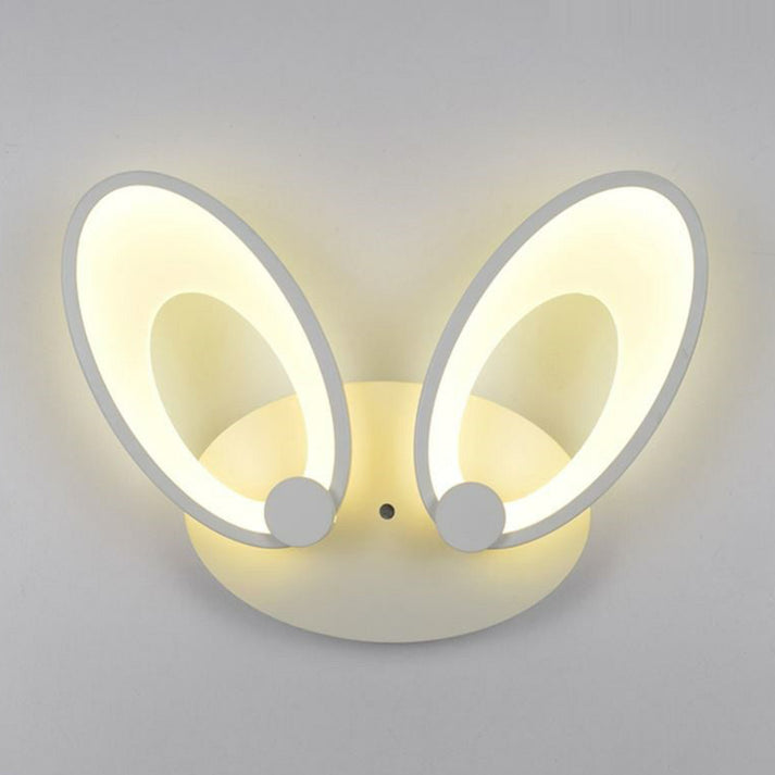 Rabbit Ear LED Wall Lighting Contemporary Acrylic Bedroom Sconce Light ...