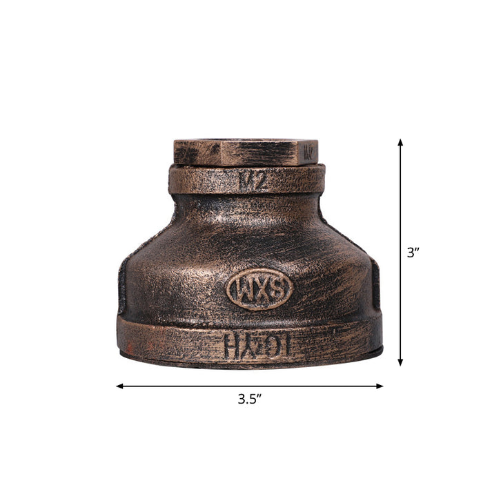 Industrial Water Pipe Base Table Lighting Single-Bulb Iron Nightstand ...