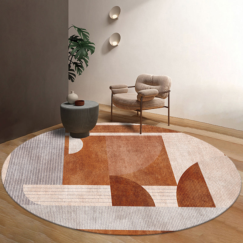Multicolor Decoration Rug Unique Colorblock Rug Synthetics Anti-Slip ...