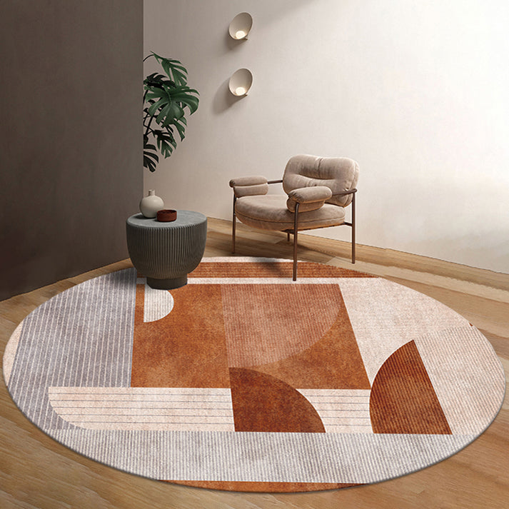 Multicolor Decoration Rug Unique Colorblock Rug Synthetics Anti-Slip ...