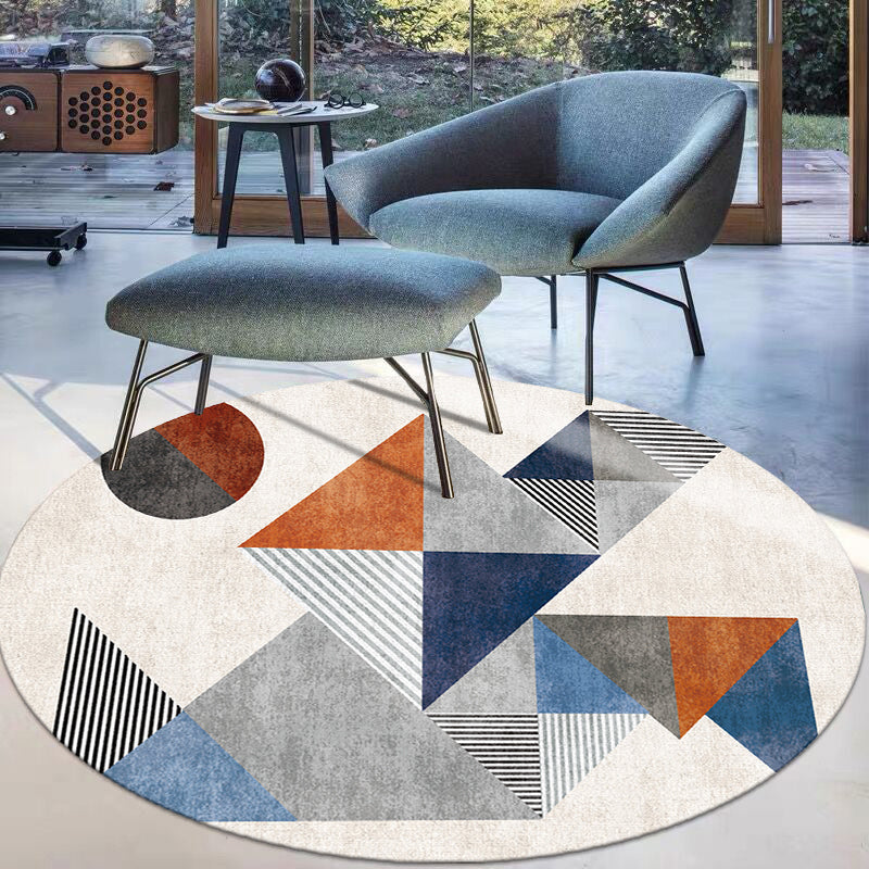 Multicolor Decoration Rug Unique Colorblock Rug Synthetics Anti-Slip ...