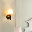 Traditional Bucket Wall Light 1 Head Fabric Wall Light Fixture in Dark ...