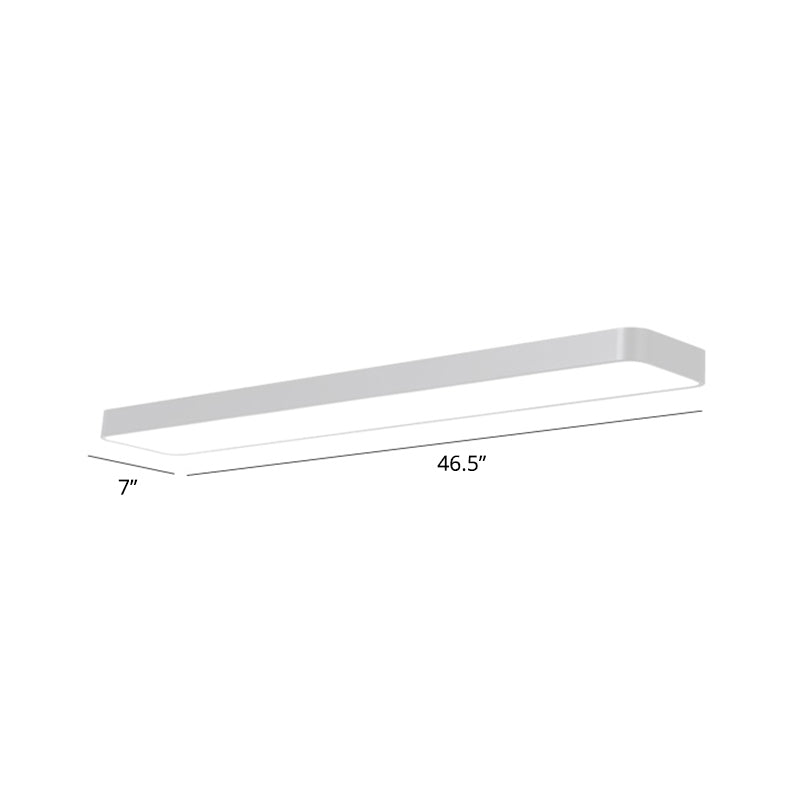 Rectangular LED Ceiling Mounted Fixture Nordic Acrylic Office Flush ...