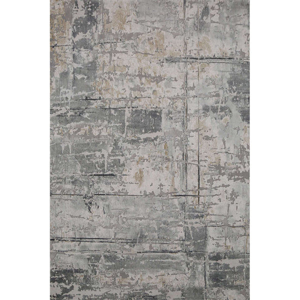 Reclaimed Abstract Rug Multi Color Industrial Carpet Polyester Washable ...