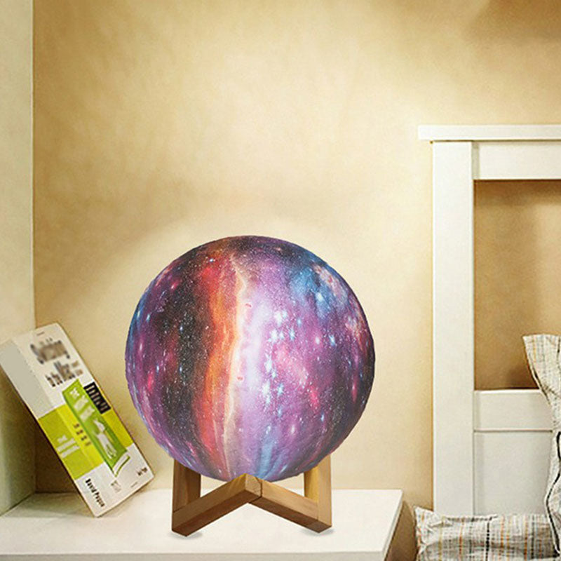 3D Milky Way Ball Shaped Table Light Creative Plastic LED Night Stand ...