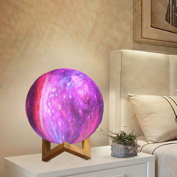 3D Milky Way Ball Shaped Table Light Creative Plastic LED Night Stand ...