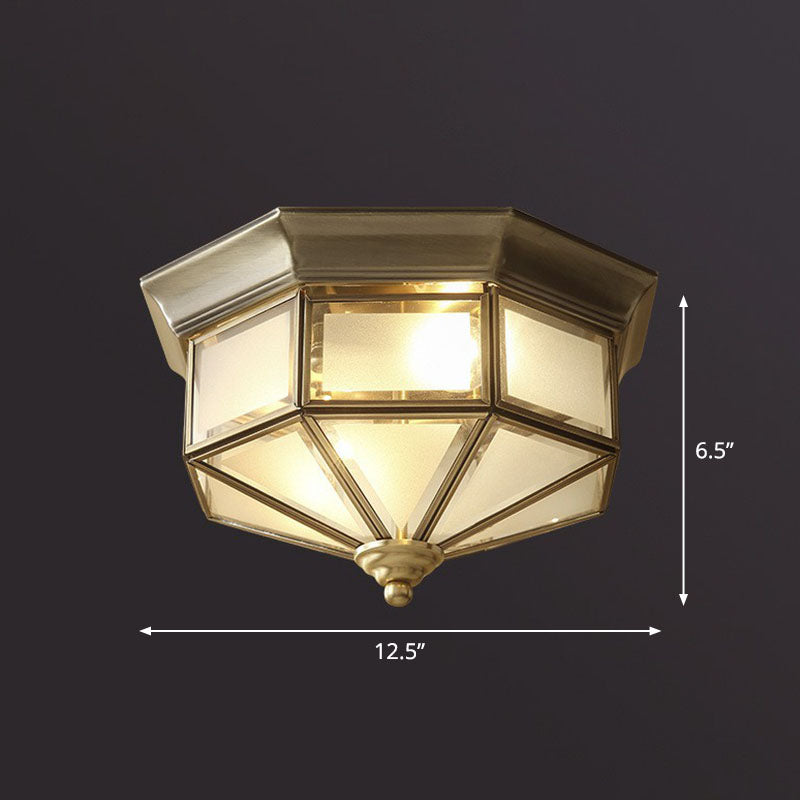Cap Shaped Frosted Glass Ceiling Fixture Minimalist 2-Bulb Corridor ...