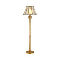 Traditional Flared Stand Up Lamp Single-Bulb Scalloped Glass Floor ...