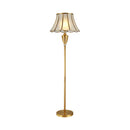 Traditional Flared Stand Up Lamp Single-Bulb Scalloped Glass Floor ...