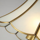 Traditional Flared Stand Up Lamp Single-Bulb Scalloped Glass Floor ...