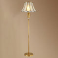 Traditional Flared Stand Up Lamp Single-Bulb Scalloped Glass Floor ...