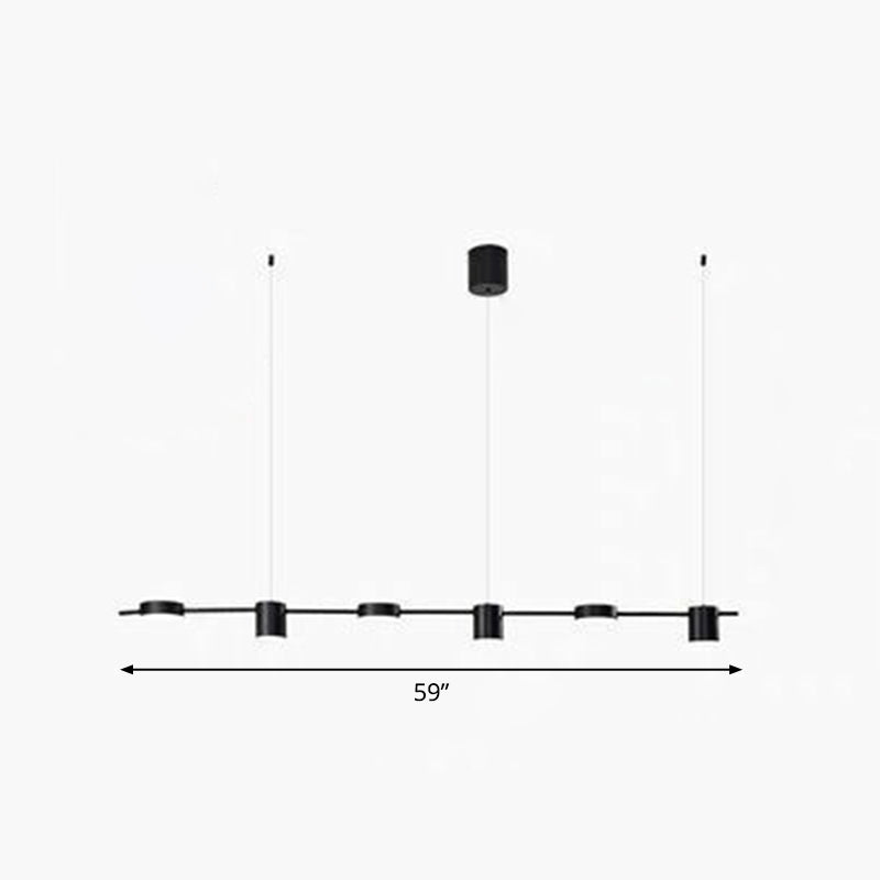 Straight Bar LED Hanging Ceiling Light Postmodern Metal Kitchen over ...