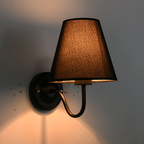 Classic Tapered Shade Wall Light 1-Light Fabric Wall Lighting Fixture ...