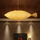 Asia Fish Shaped Hanging Light Bamboo Dining Room Suspension Pendant ...