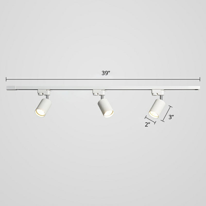 Tube Track Spotlight Simplicity Metallic Semi Flush Ceiling Light ...
