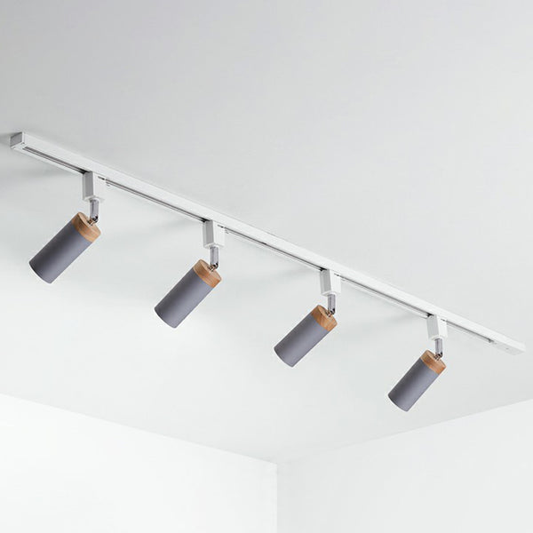 Tubular Ceiling Track Light Modern Metal Spotlight Semi Mount Lighting ...