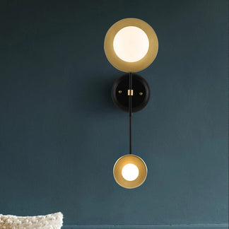 Metal Open Bulb Wall Light Fixture Retro 2-Light Living Room Wall Lamp ...