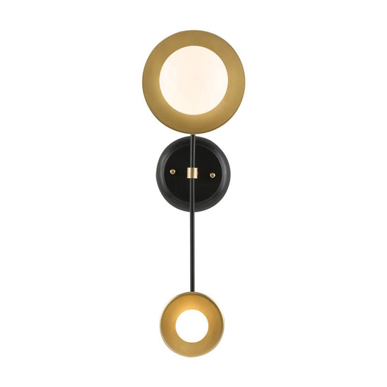 Metal Open Bulb Wall Light Fixture Retro 2-Light Living Room Wall Lamp ...