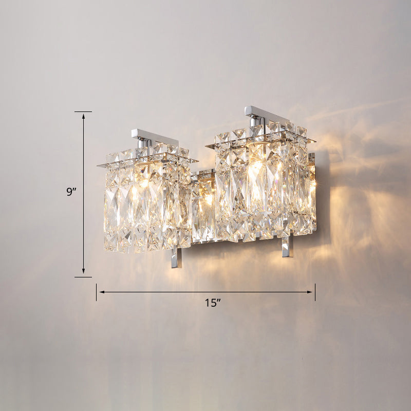 Modern Wall Mount Lighting Rectangle Sconce Light Fixture with Beveled ...