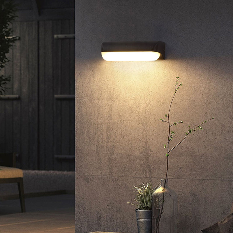 Capsule Shaped Acrylic LED Wall Light Minimalism Black Finish Wall ...