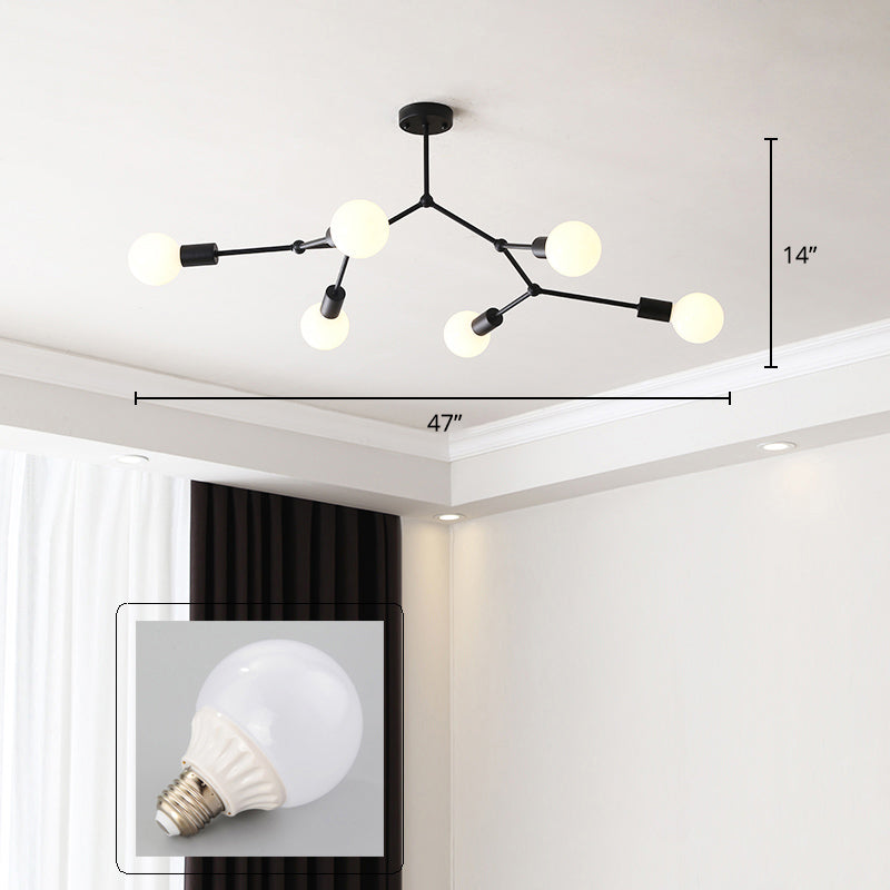 Molecular Metal Chandelier Light Minimalist Suspended Lighting Fixture ...