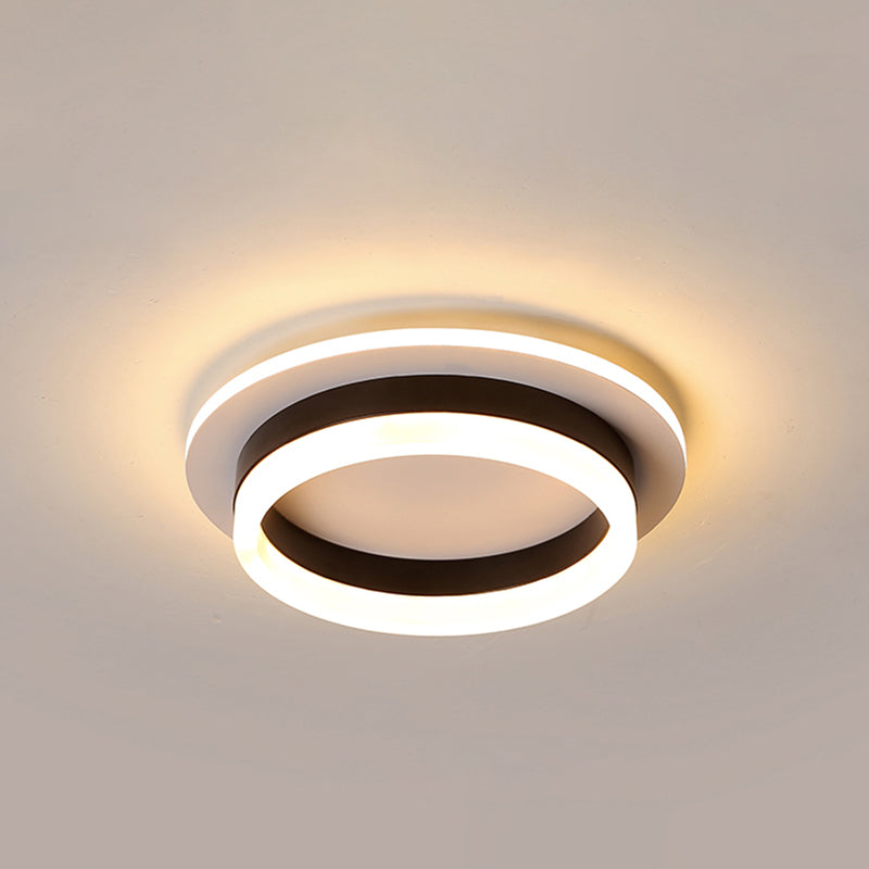 Small Corridor Flush Ceiling Light Fixture Metal Minimalist LED Flush ...