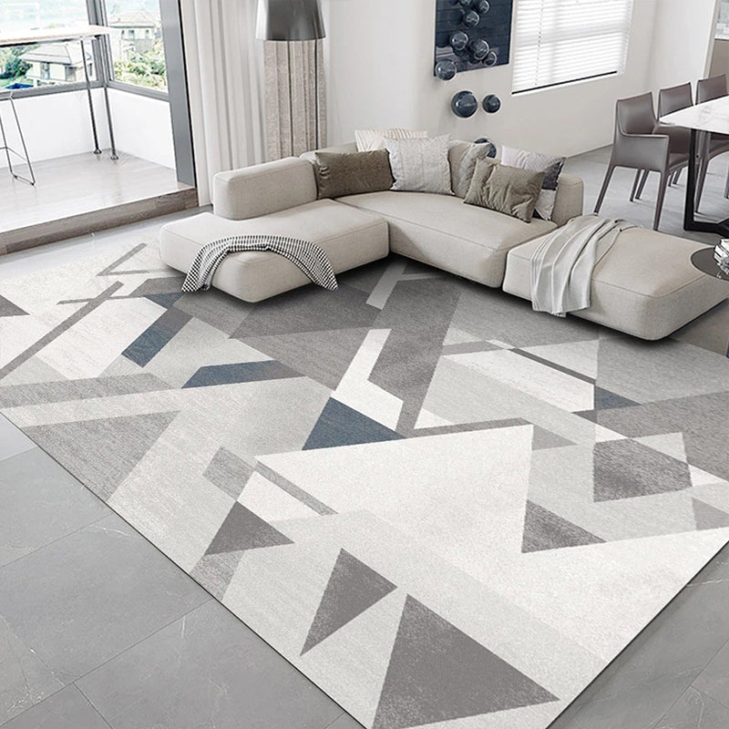 Nordic Geometric Print Rug Multi Color Polypropylene Indoor Rug Anti ...