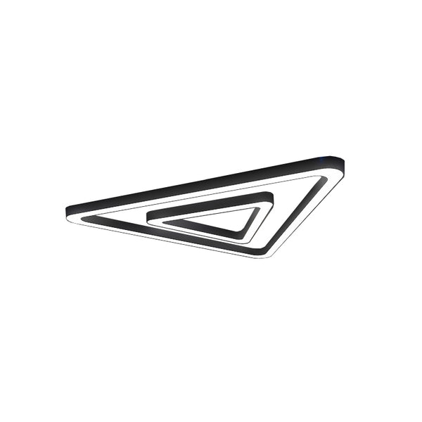 Triangular Gym Ceiling Hang Light Metallic Modern LED Chandelier ...