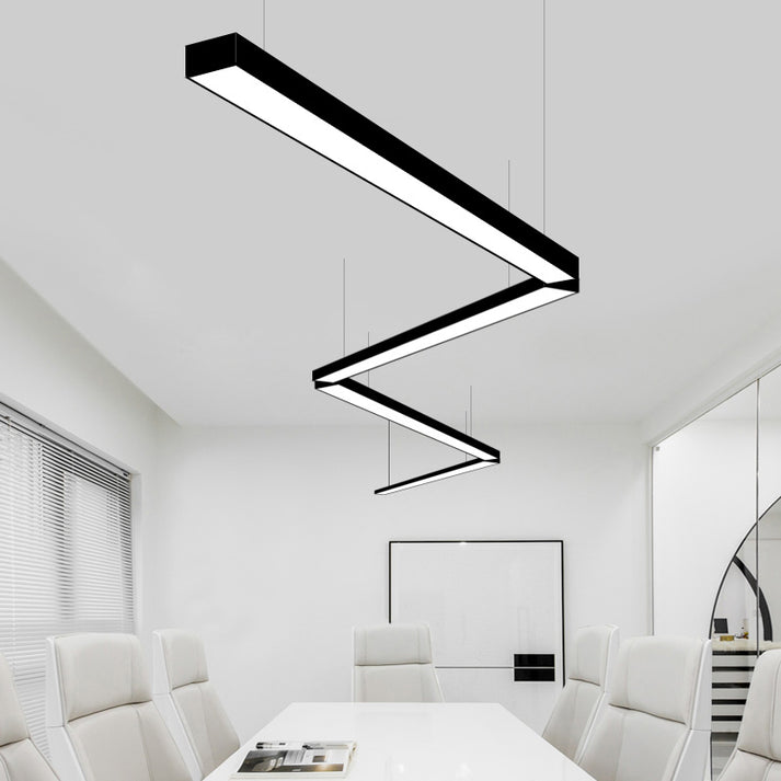 Linear LED Chandelier Light Fixture Simplicity Acrylic Conference Room ...