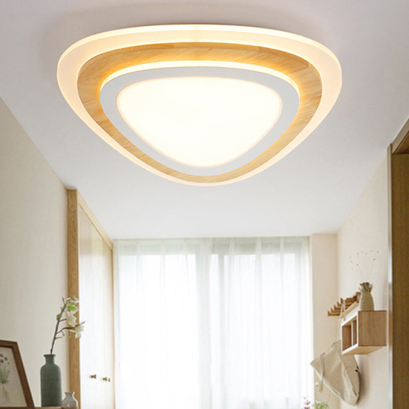 Nautical Theme Flush Ceiling Light Creative Acrylic Light Wood LED ...