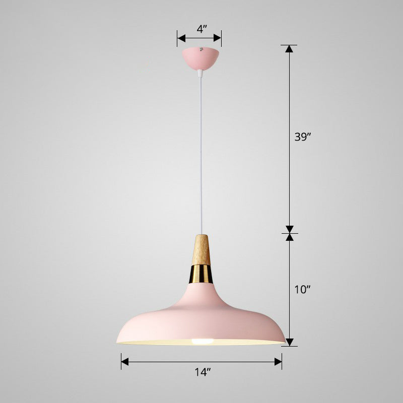 Aluminum Onion Shaped Pendant Light Macaron Single-Bulb Hanging Light ...
