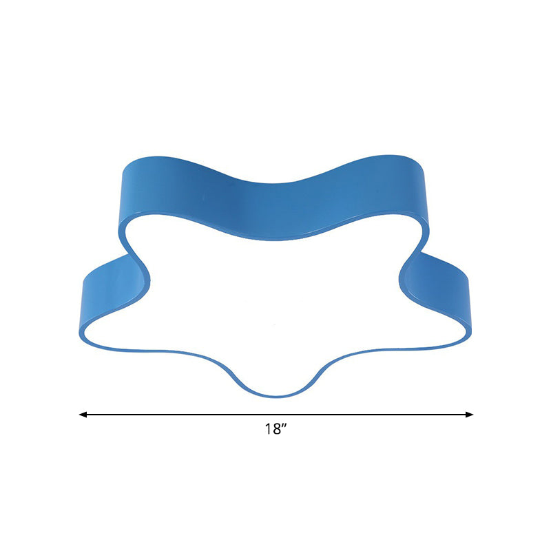 Pentacle Ceiling Mounted Light Cartoon Metal Bedroom LED Flush Mount ...